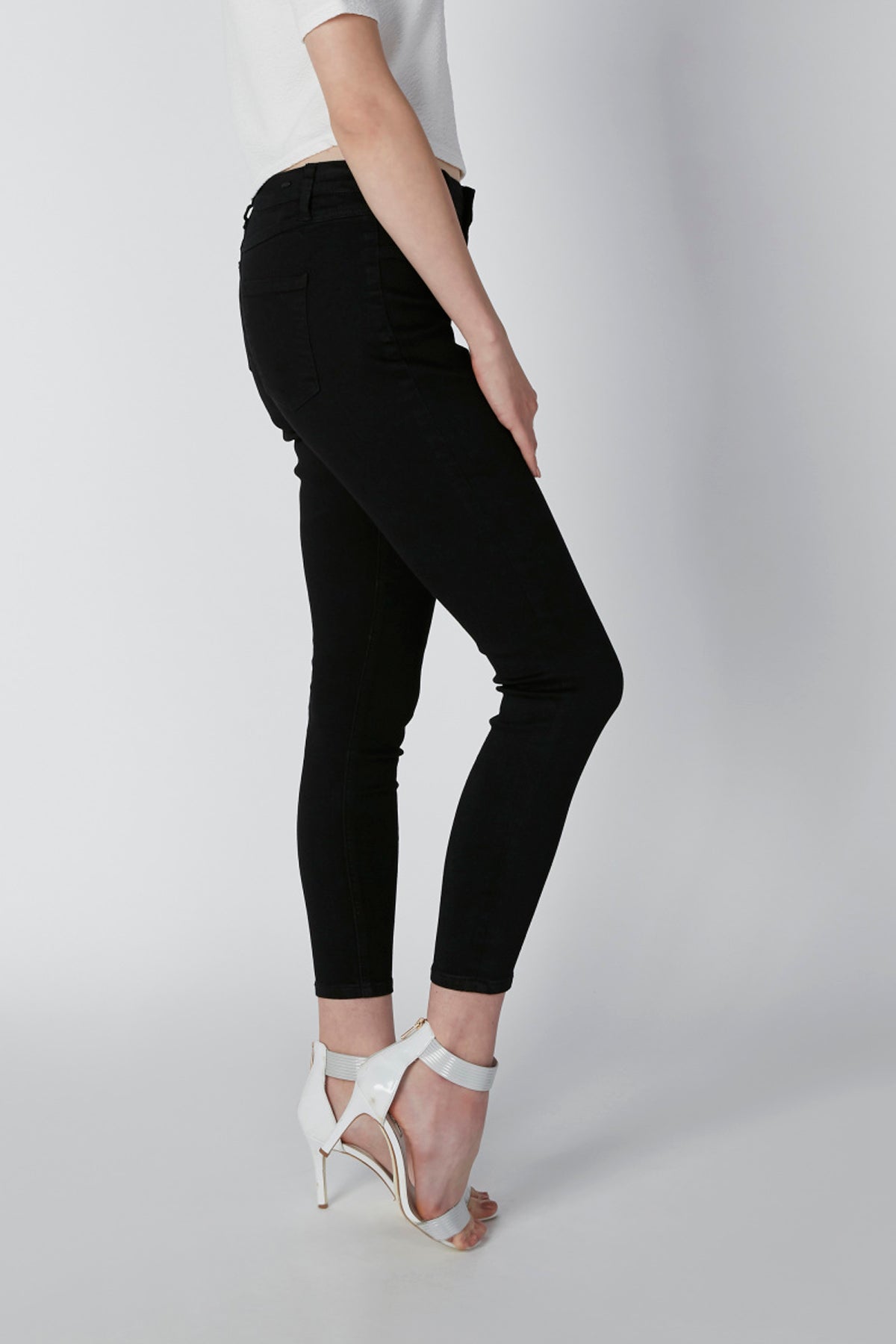 Splash Plain Jeans with Belt Loops Black Women Jeans|akgalleria.com ...